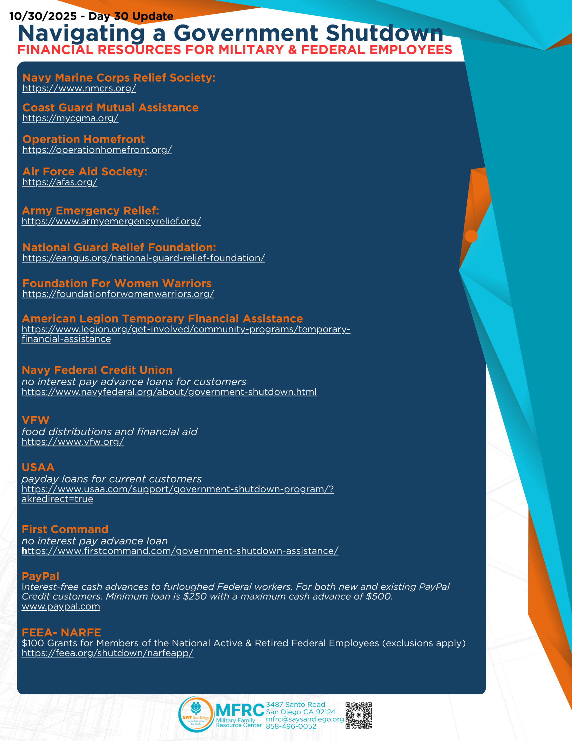 Government Shutdown - San Diego Military Advisory Council